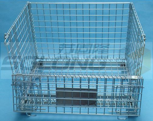 Reliable Wire Container Steel Cages For Storage , Wheeled Storage Cages