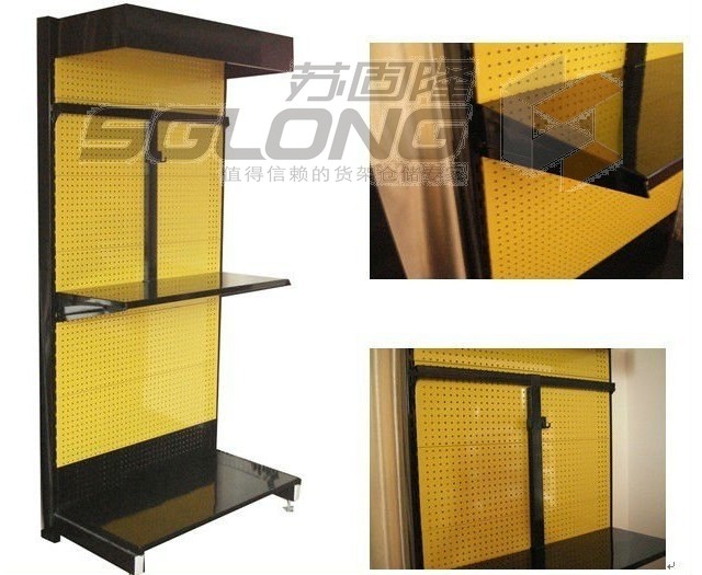 Lighting Box Header Supermarket Display Racks , Metal Shop Shelving ...