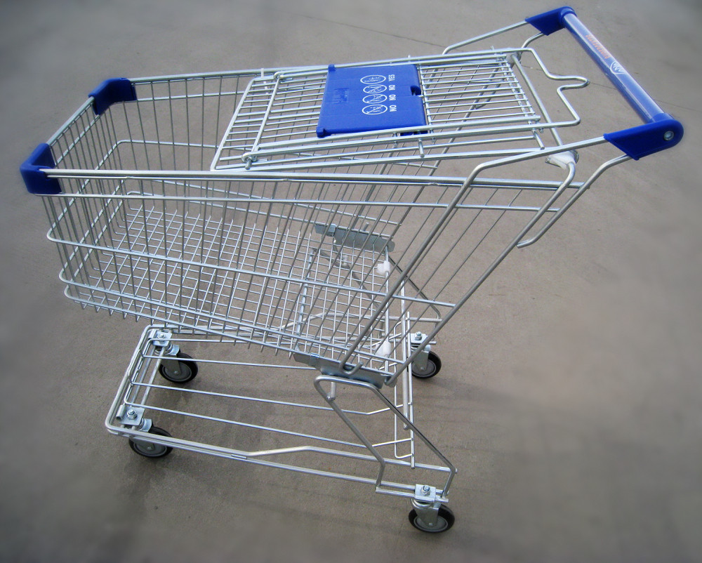 Metal Convenience Store / Supermarket Shopping Trolley 60KG - 140KG ...