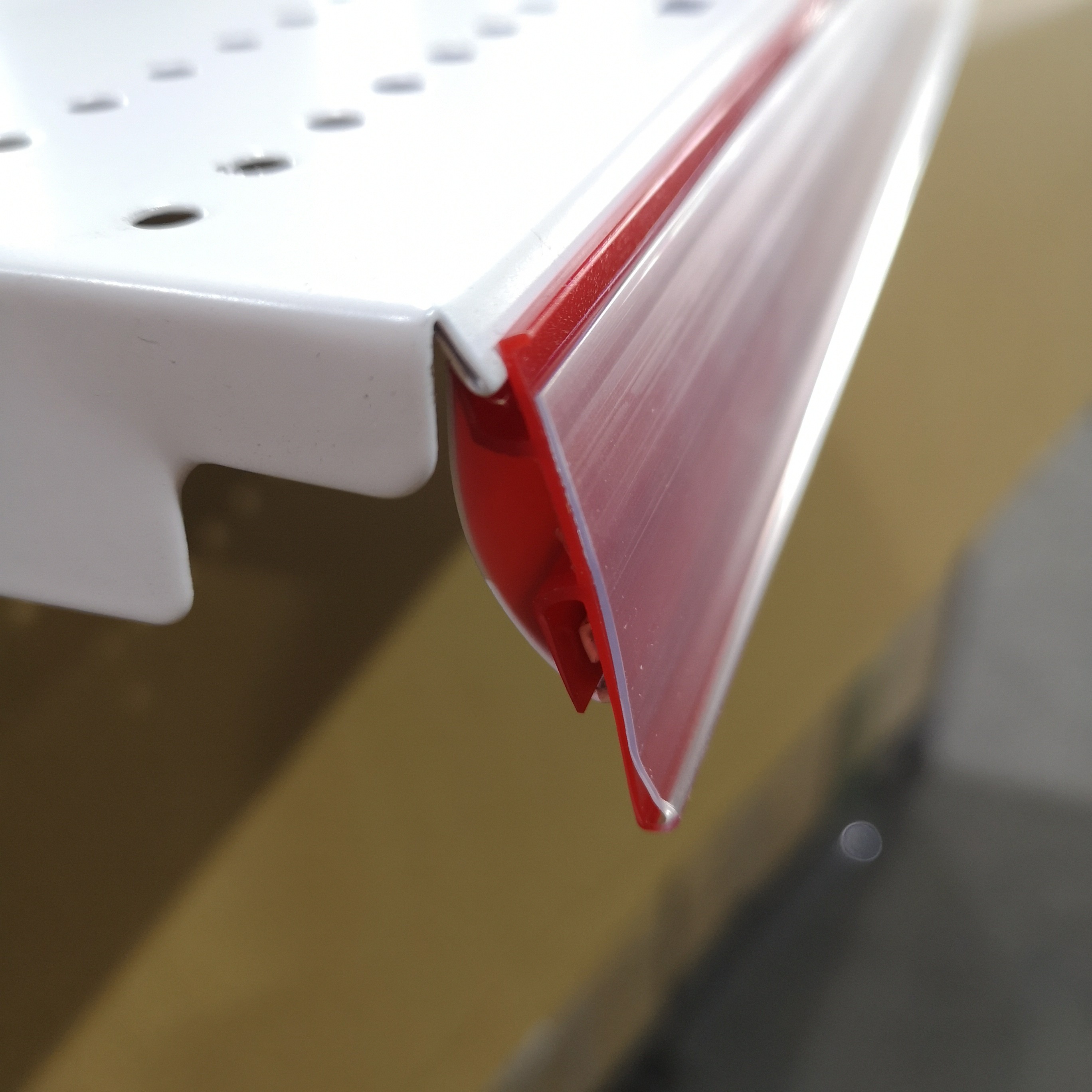 Supermarket Retail Plastic PVC Acrylic Price Tag Holder For Shelves