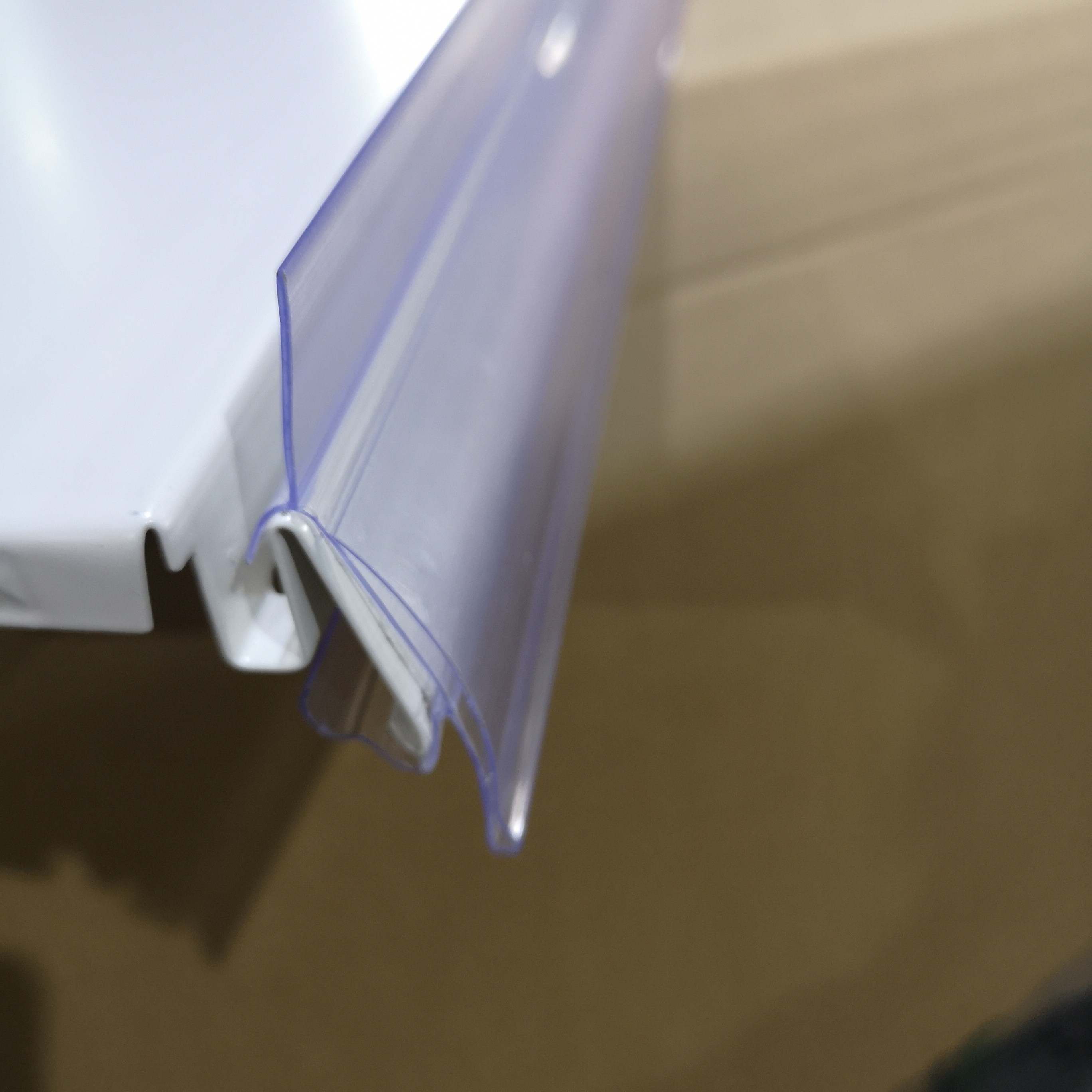 Supermarket Retail Plastic PVC Acrylic Price Tag Holder For Shelves