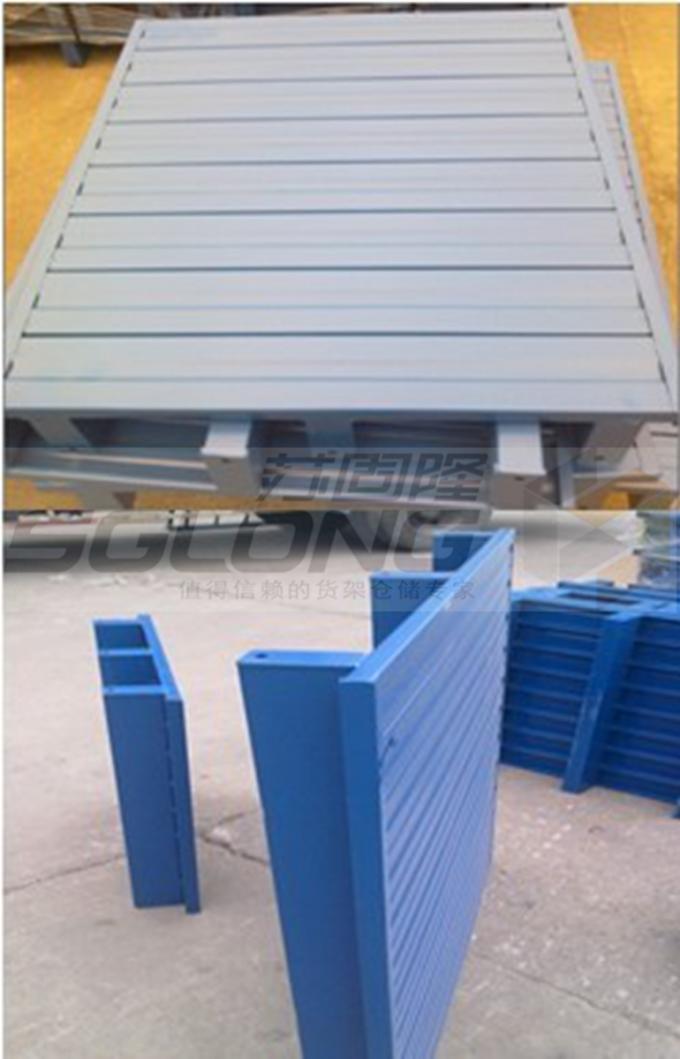 2 Way / 4 Way Fireproof Stackable Metal Pallets Single Faced ISO9001 ...