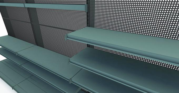Modular Supermarket Display Rack, Adjustable Shelf Width, Space-Saving ...